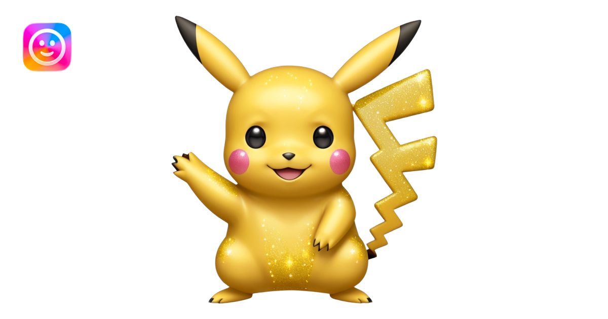 glitter pokemon pikachu emoji | AI Emoji Generator