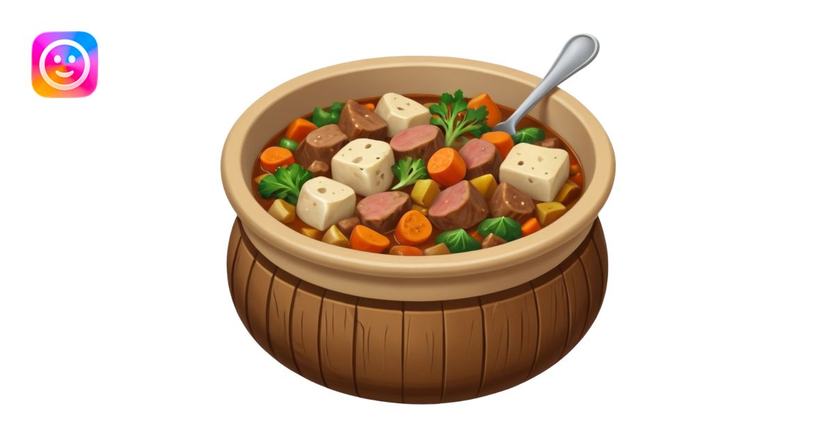 stew medieval in a bowl emoji | AI Emoji Generator