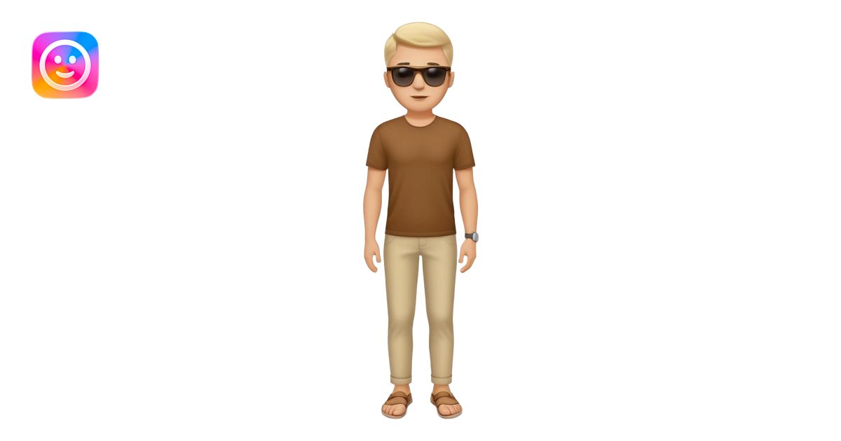 white male model wearing sunglasses full body emoji | AI Emoji Generator