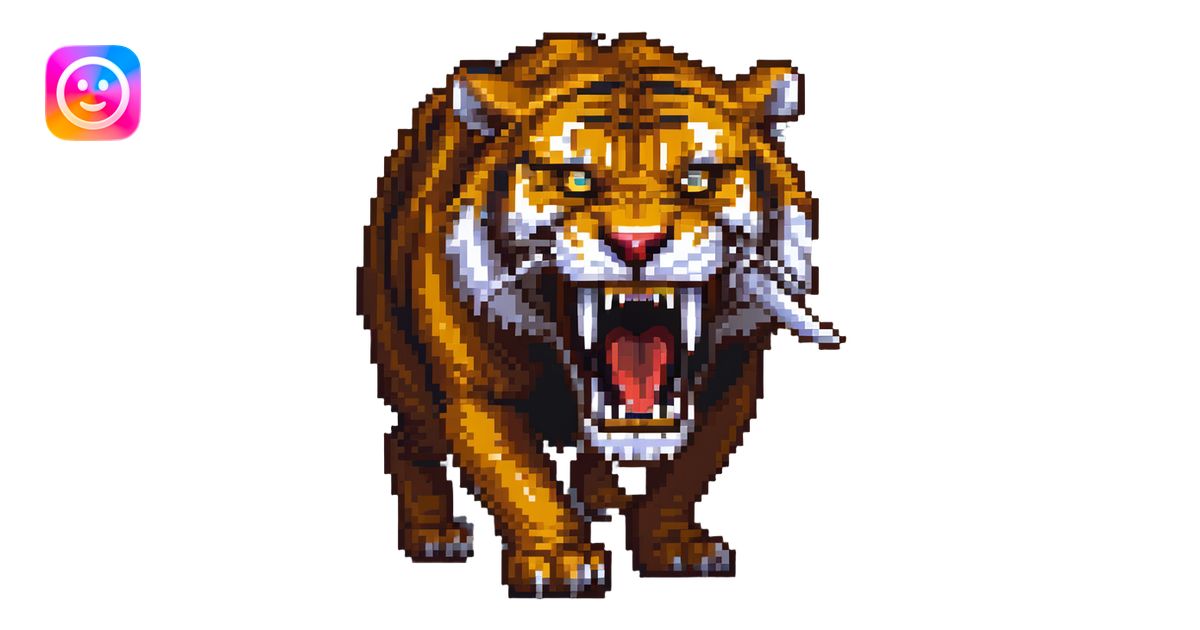 saber-toothed tiger with massive canine teeth four times longer than ...