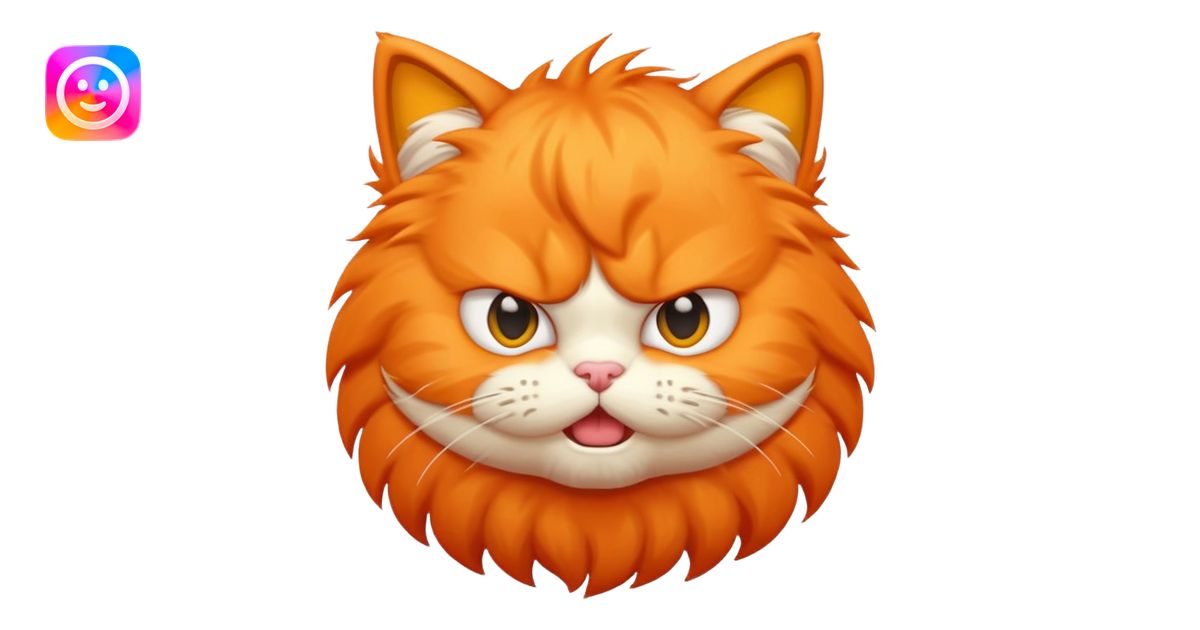 cute kitty emoji with an angry face emoji | AI Emoji Generator