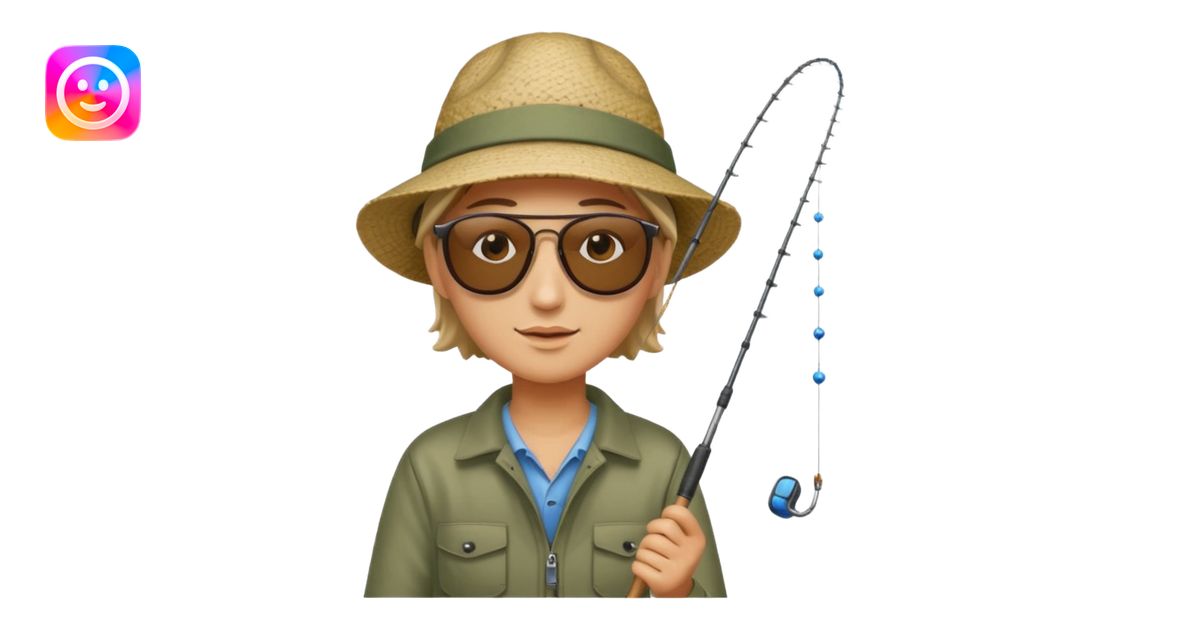 Road casting a fishing line emoji | AI Emoji Generator