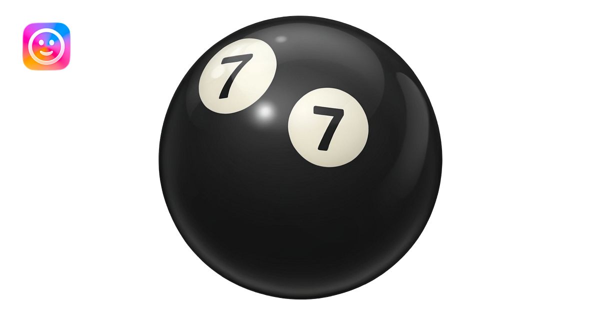 Pool table back ball with the number 7 emoji | AI Emoji Generator