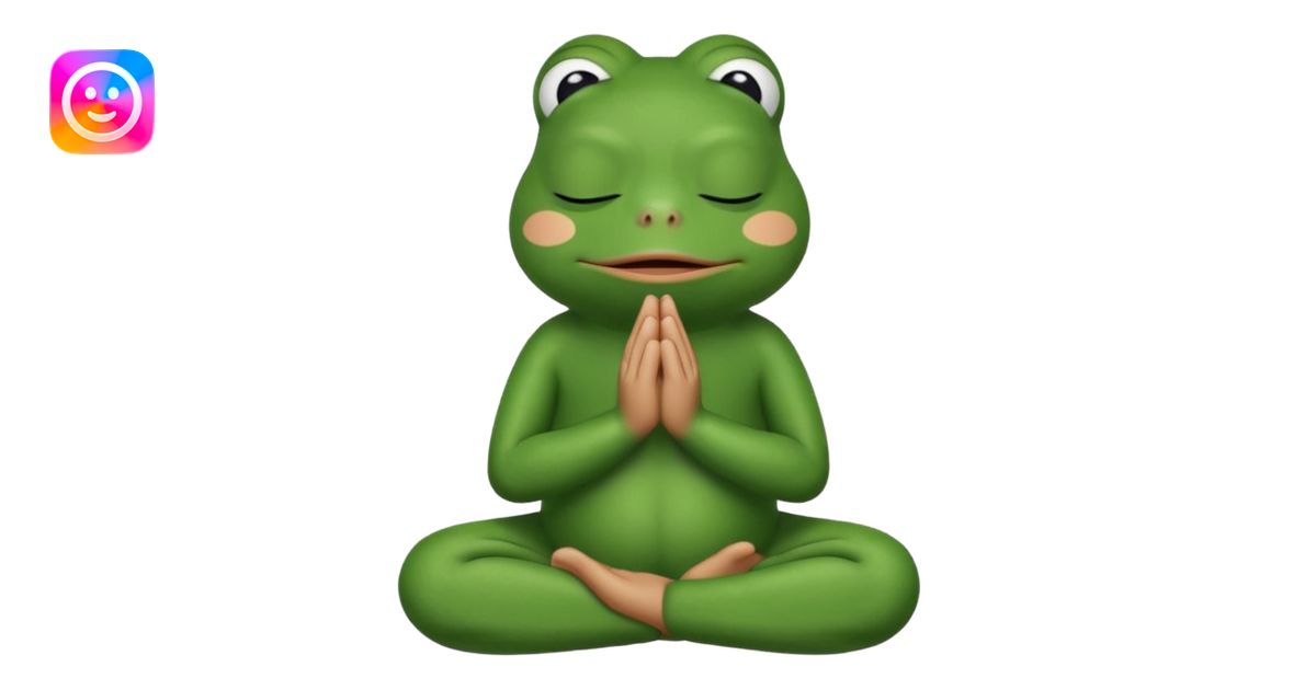 Pepe the frog praying emoji | AI Emoji Generator