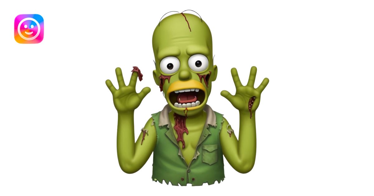 Homer Simpson zombie emoji | AI Emoji Generator