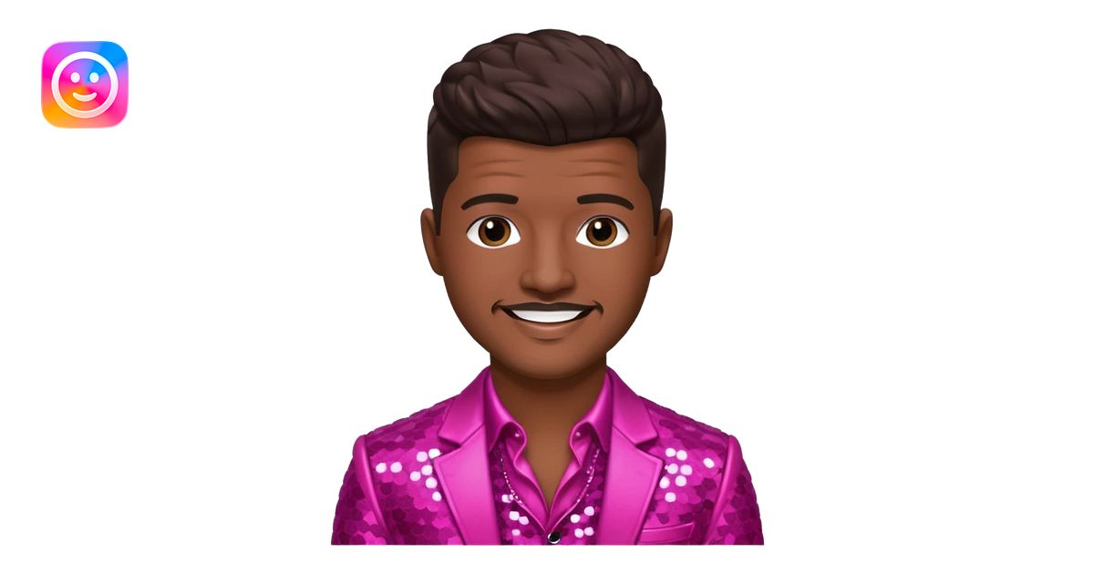 Robin Thicke with dark brown hair, dark pink sequin outfit emoji | AI ...