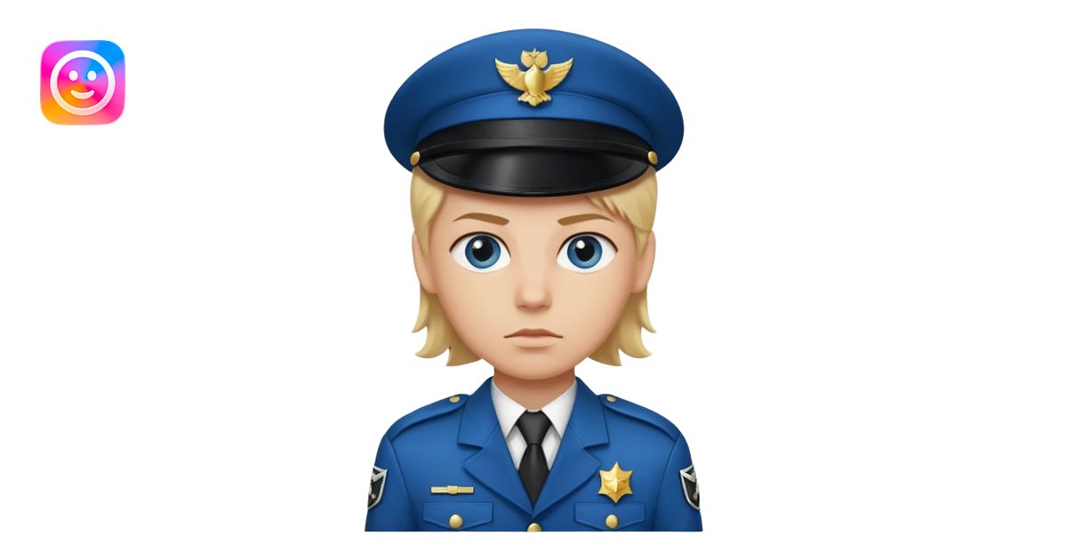 Blonde hair, blue eyed, SS officer emoji | AI Emoji Generator