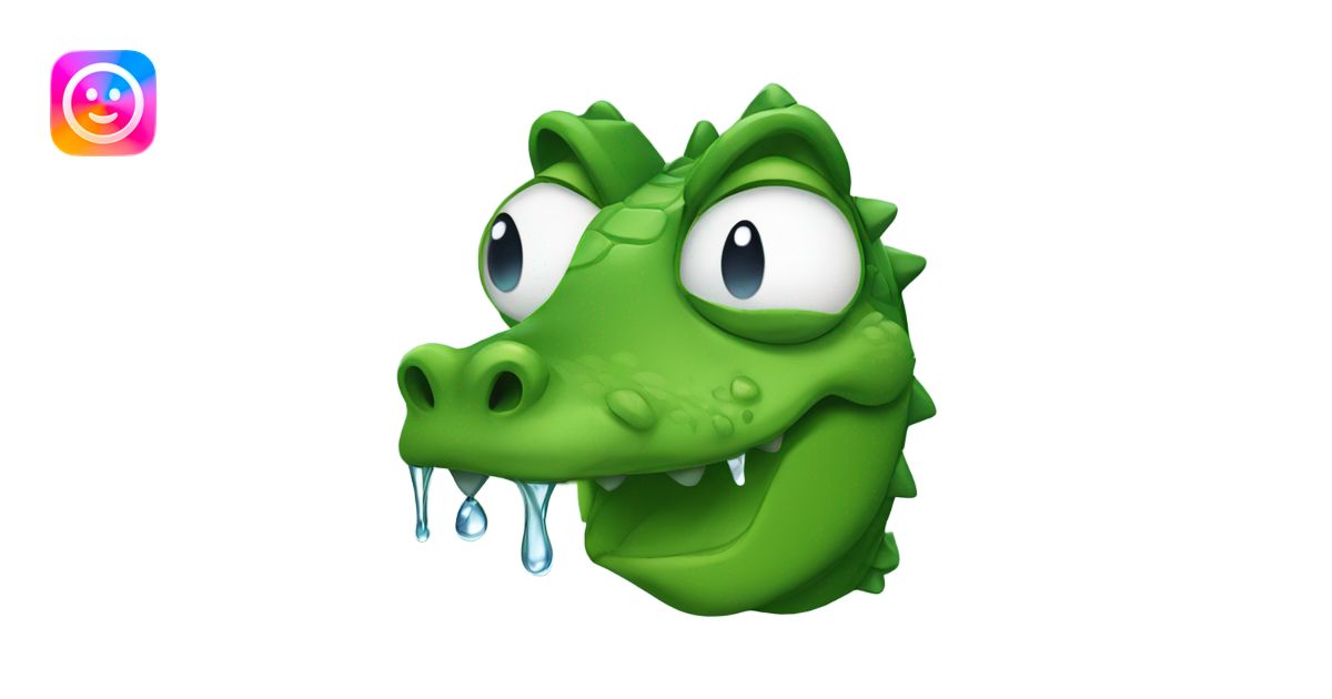 Alligator with tears emoji | AI Emoji Generator