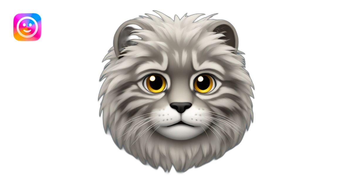 Manul wearing puffer jacket emoji | AI Emoji Generator