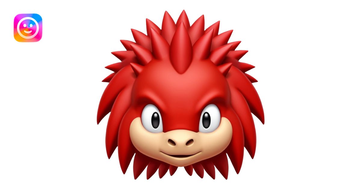 Sonic the hedgehogs friend knuckles emoji | AI Emoji Generator
