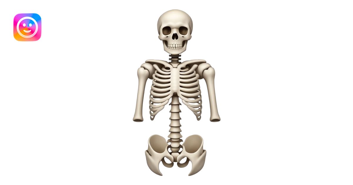 RIBS on a skeleton emoji | AI Emoji Generator