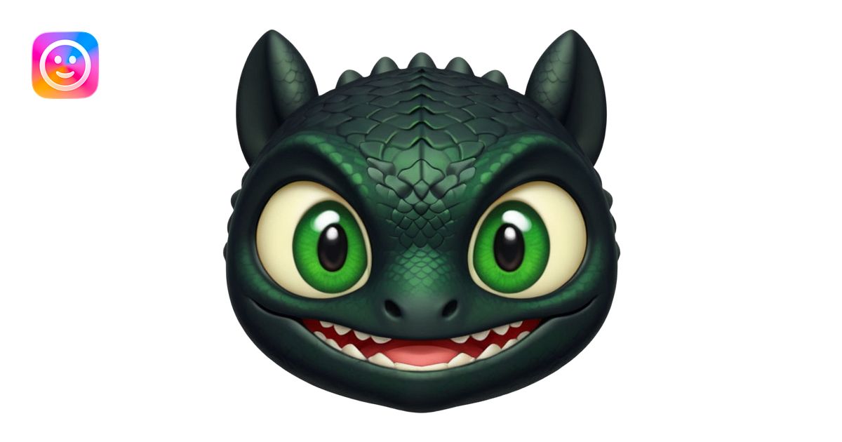 Toothless face only from how to train your Dragon emoji | AI Emoji ...