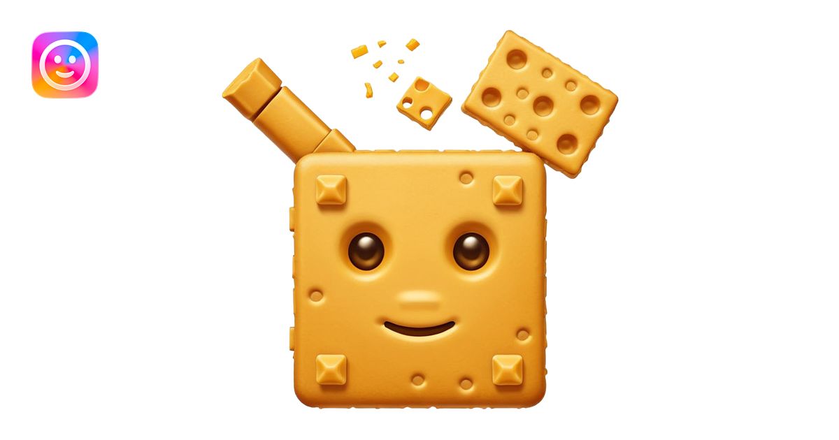 Cheez it with a gun to its head emoji | AI Emoji Generator
