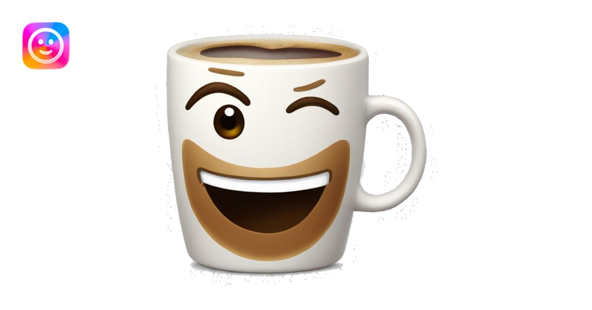 Coffee winking emoji | AI Emoji Generator
