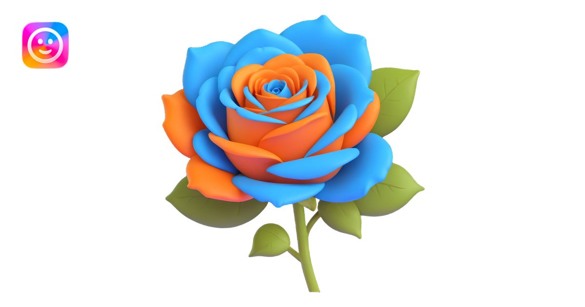 blue rose emoji | AI Emoji Generator