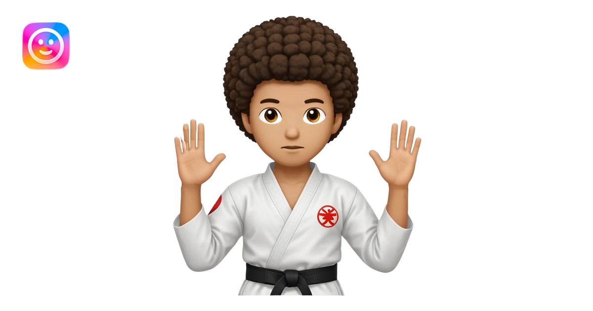 black karate instructor with afro hair and a low taper haircut, and a ...