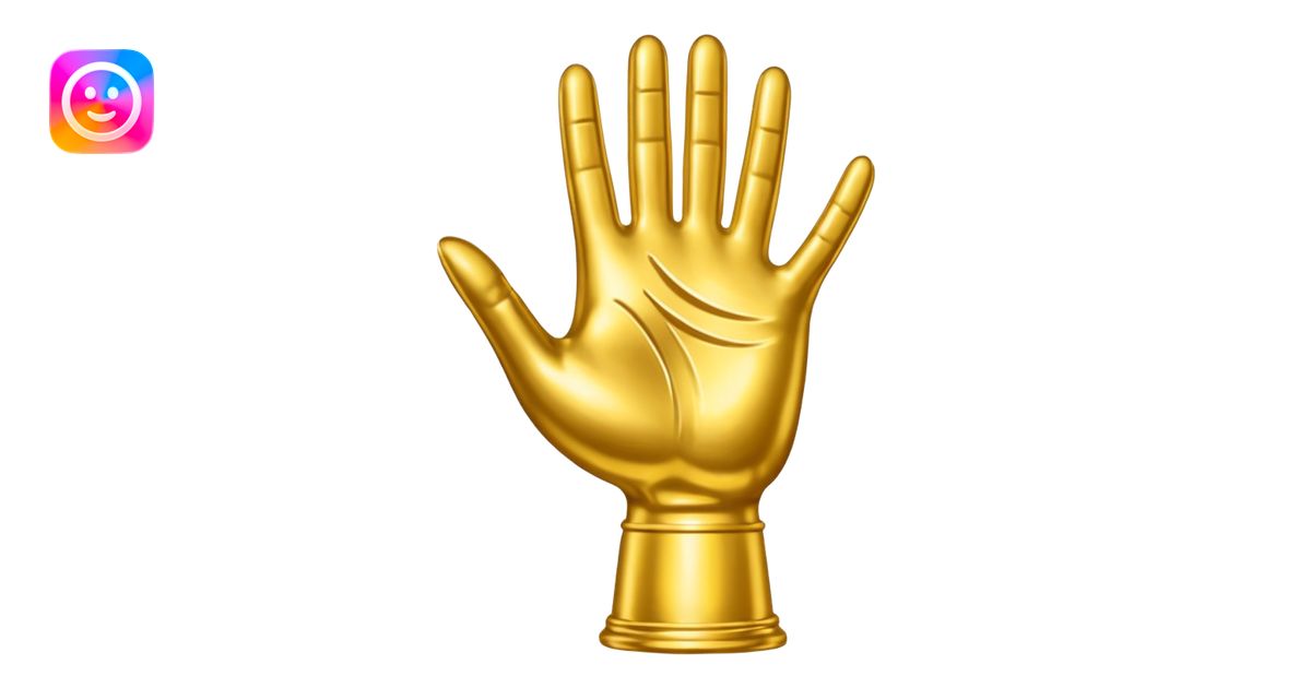 Eine goldene Hand, die den Daumen nach oben streckt emoji | AI Emoji ...
