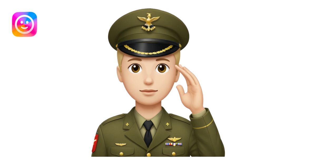 Sargento saludando ejército emoji | AI Emoji Generator