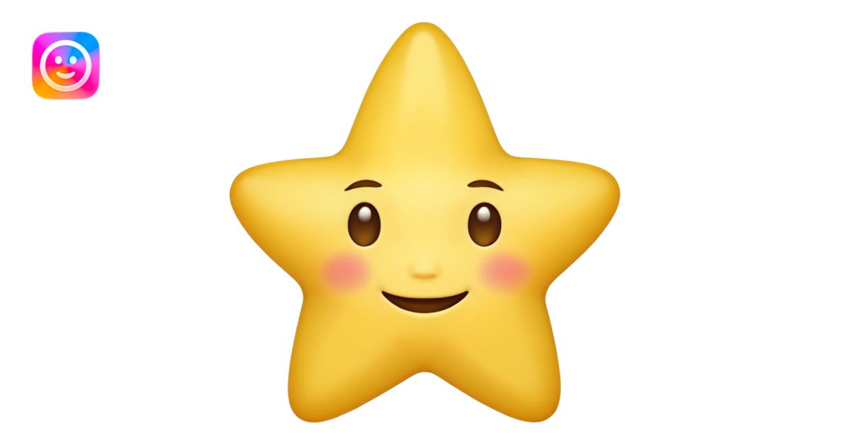 A star emoji smiling softly and eyes closed emoji | AI Emoji Generator