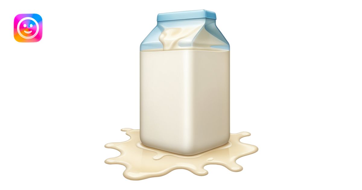 white milk spill on floor emoji | AI Emoji Generator