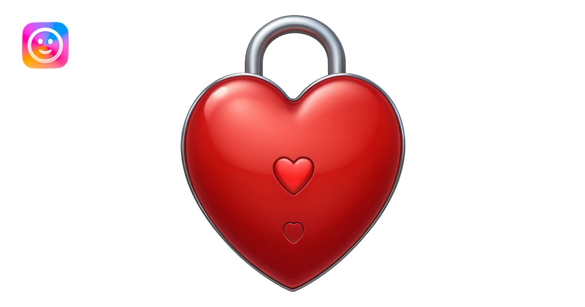Red heart is locked emoji | AI Emoji Generator