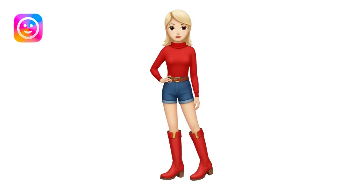 woman's red long boots emoji | AI Emoji Generator