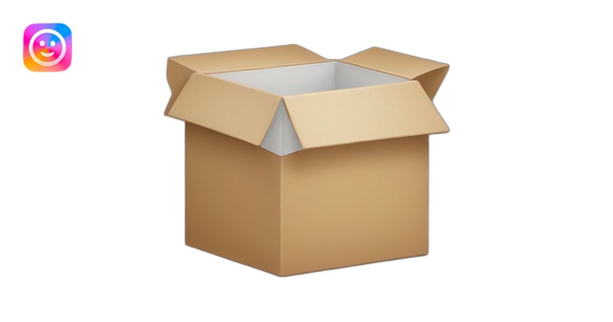 Empty cartoon box emoji | AI Emoji Generator
