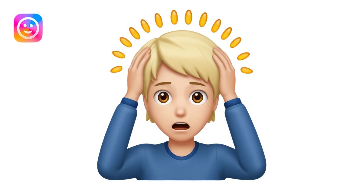 Shocked face hands on head emoji | AI Emoji Generator