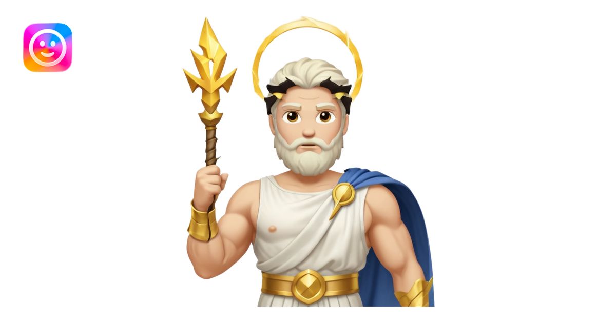 Zeus, God of Sky from Olympus Gods emoji | AI Emoji Generator