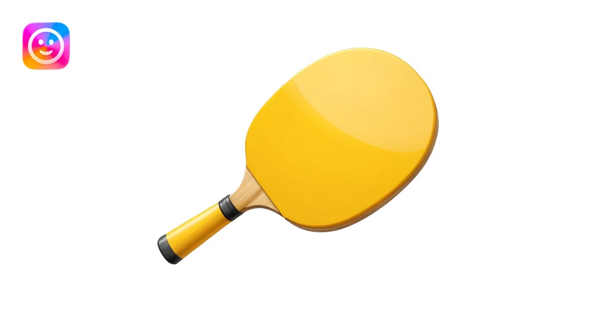 Yellow ping pong rocket emoji | AI Emoji Generator