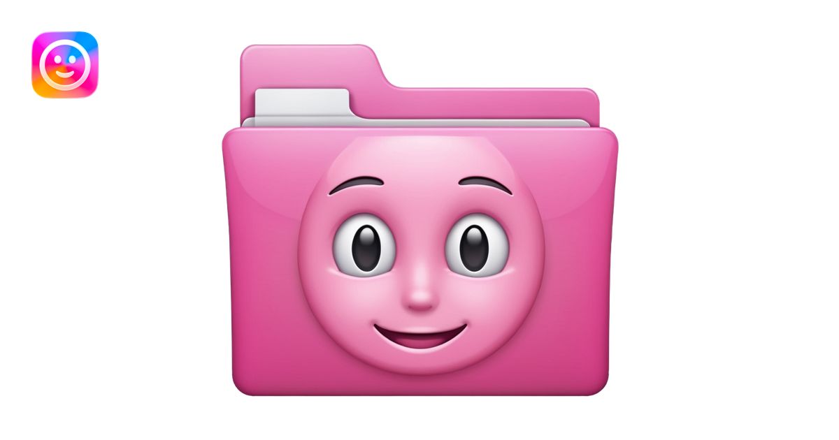 mix pink forward facing folder emoji | AI Emoji Generator