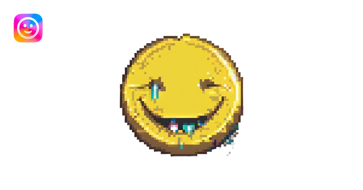 smiley face with missing teeth, pixel art style illustration | AI Emoji ...