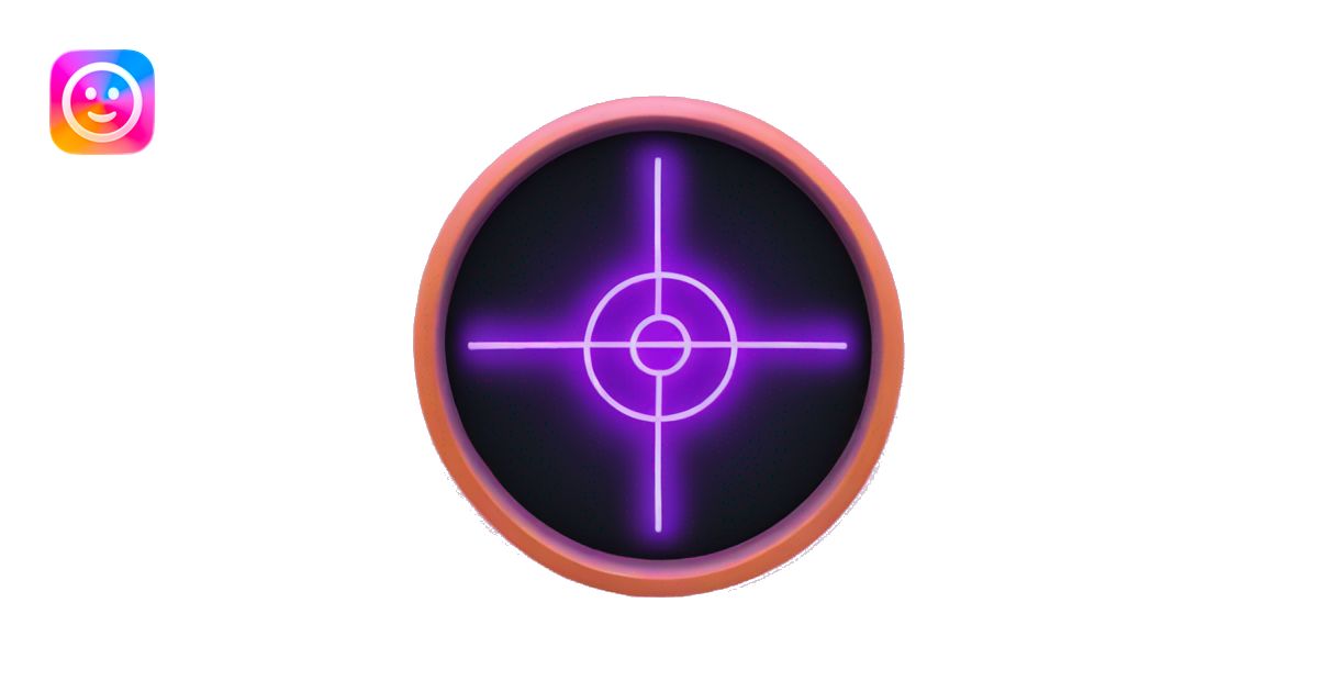 crosshair glowing neon emoji | AI Emoji Generator