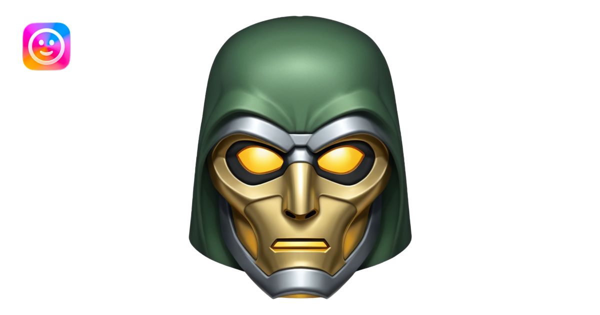 Doctor Doom silver mask emoji | AI Emoji Generator