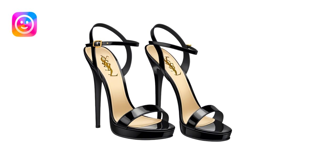 Ysl sandal black patent emoji | AI Emoji Generator