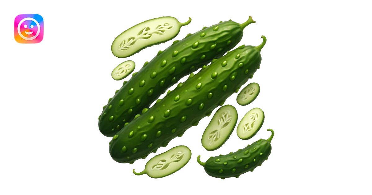 Hallucinogenic pickle emoji | AI Emoji Generator