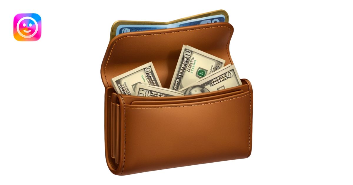 wallet with a lot of money in it emoji | AI Emoji Generator