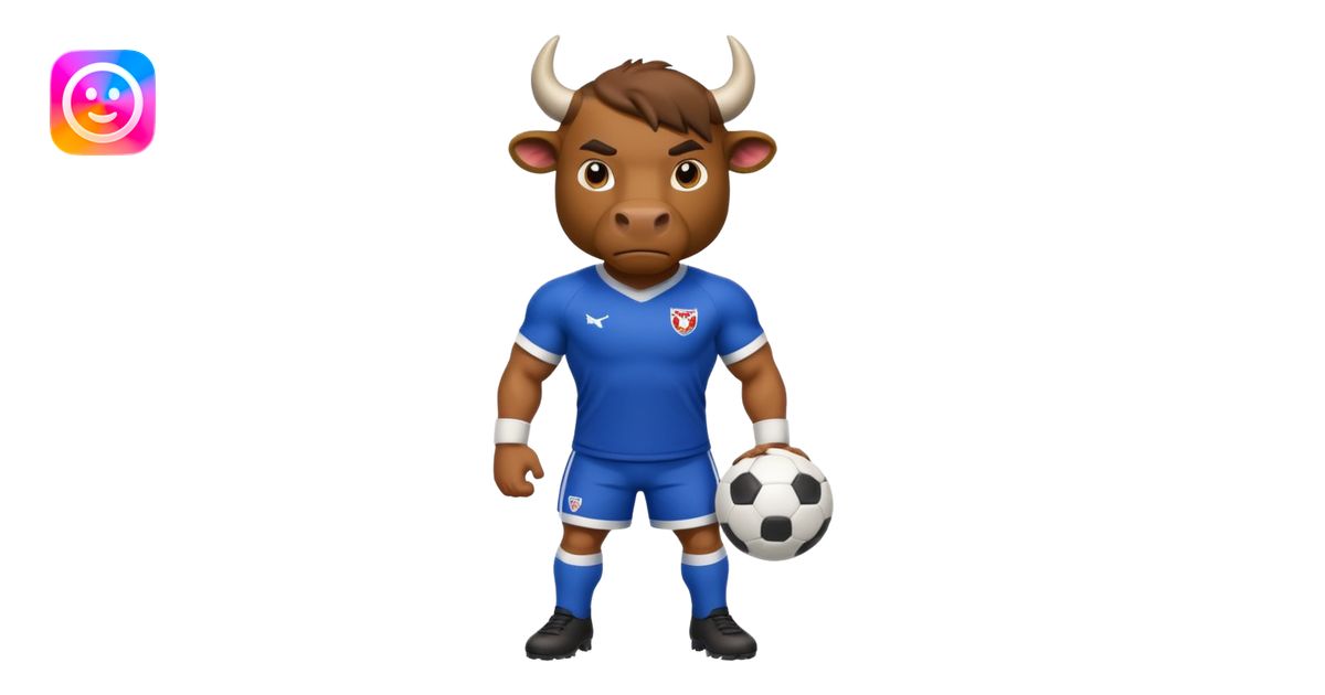 Create emojis of a bull that are related to soccer emoji | AI Emoji ...