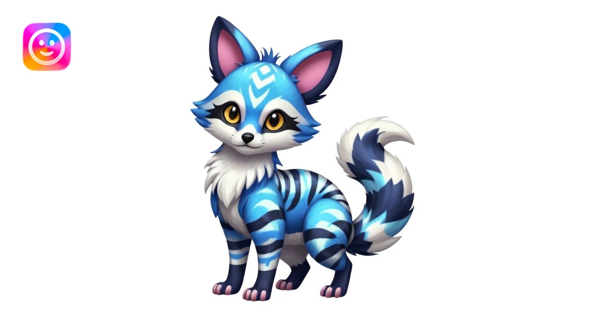 Futuristic furry fluffy floofy feathery tribal marked Genet-Absol ...