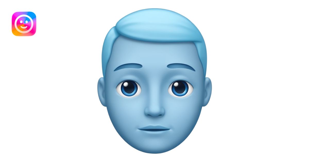 Blue face emoji | AI Emoji Generator