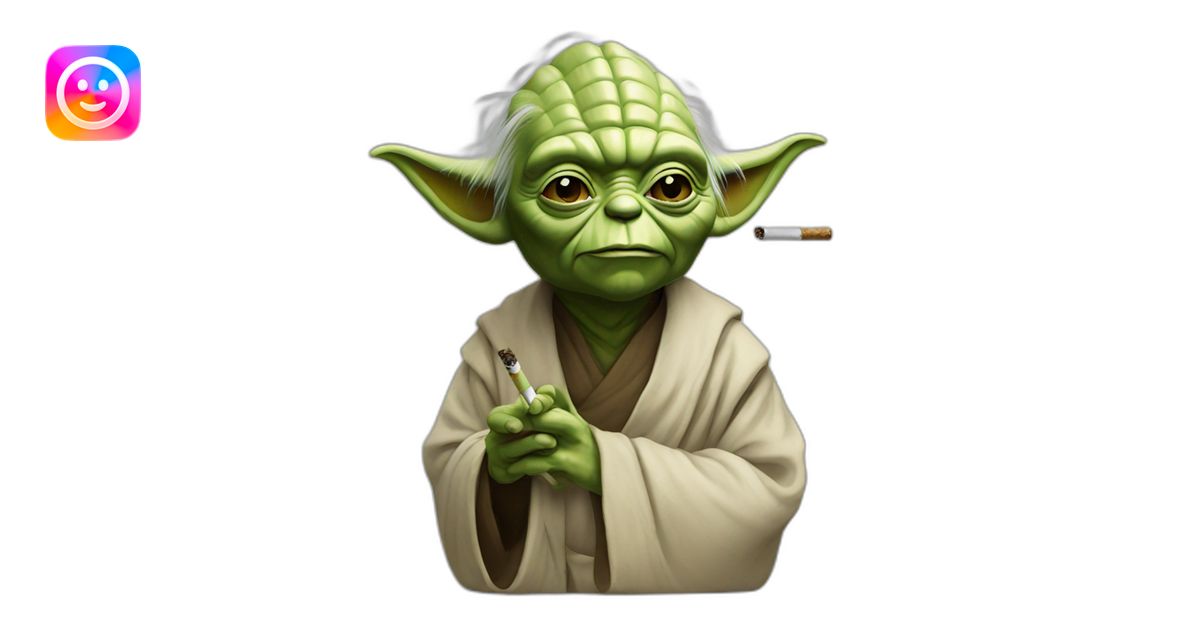 smoker yoda emoji | AI Emoji Generator