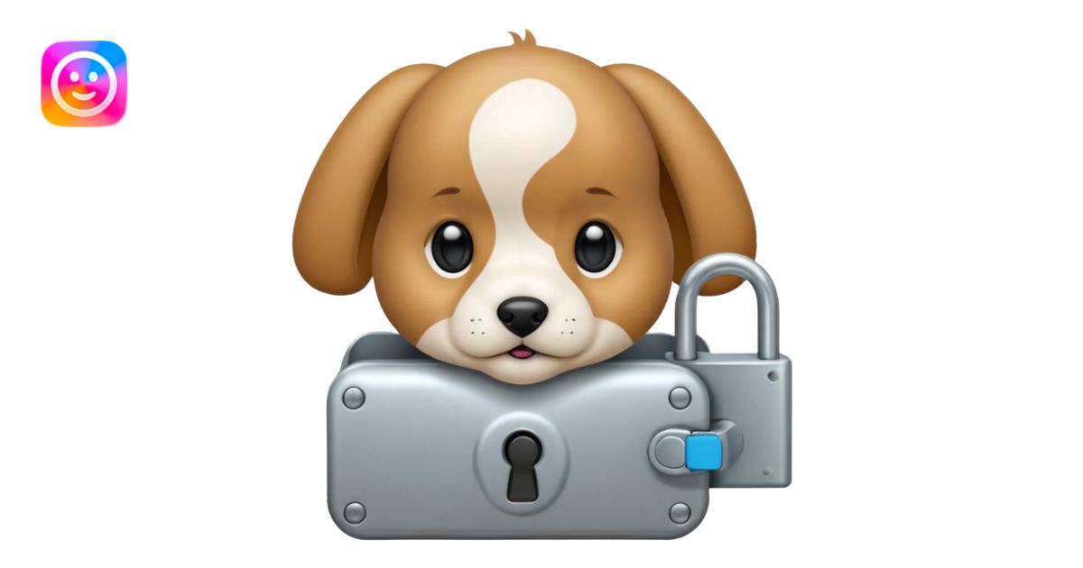 Data, puppy face lock, server emoji | AI Emoji Generator