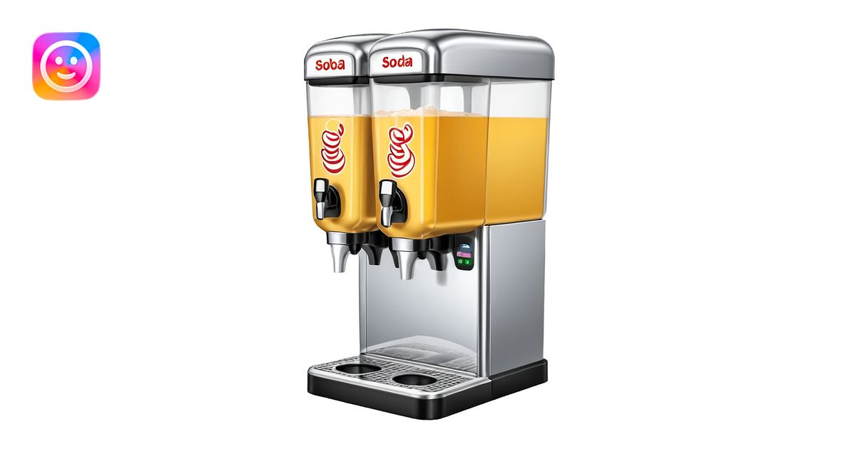 Digital soda dispenser in a fast food restaurant emoji | AI Emoji Generator
