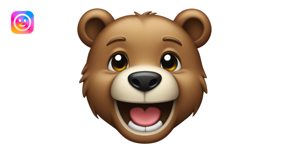 laughing bear with tears in his eyes emoji | AI Emoji Generator