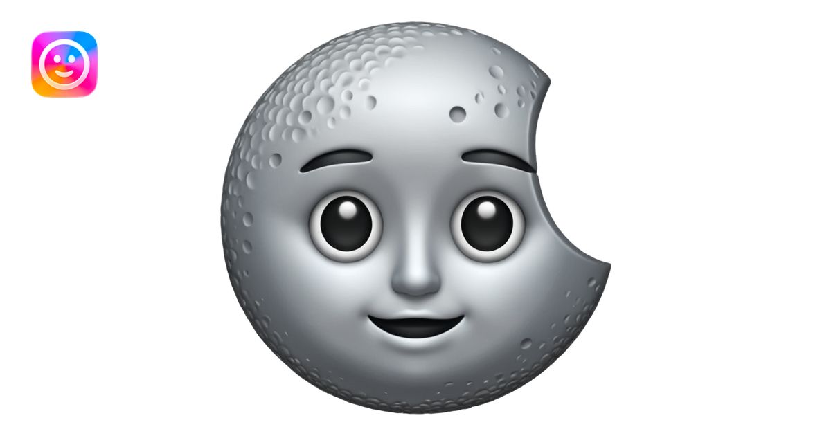 phases of the moon: half moon , no eyes emoji | AI Emoji Generator
