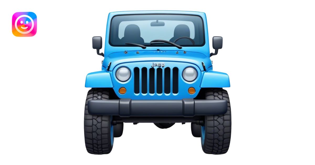 Blue jeep emoji | AI Emoji Generator