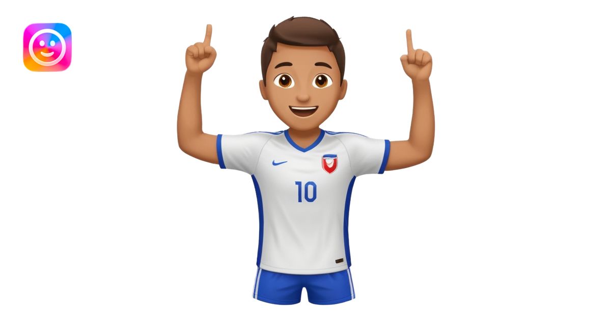 soccer player celebrating a goal emoji | AI Emoji Generator