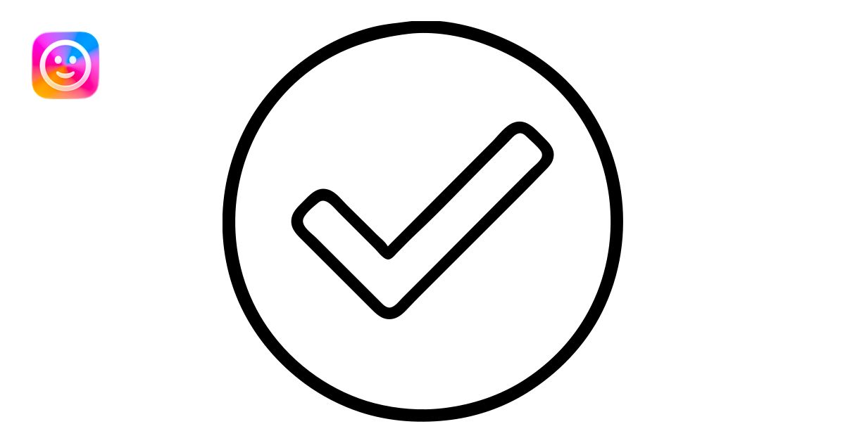 checkbox with check mark inside a circle icon | AI Emoji Generator