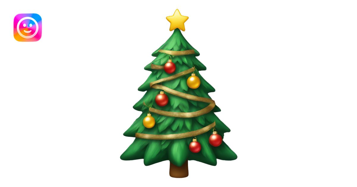 christmas trees with decoration emoji | AI Emoji Generator