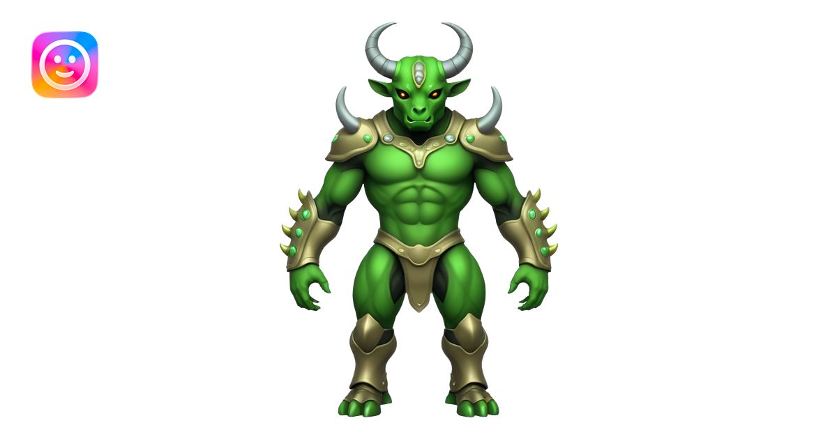 Alien minotaur emoji | AI Emoji Generator